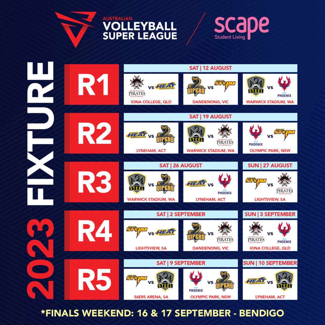 Super League Fixture Released - Volleyball WA